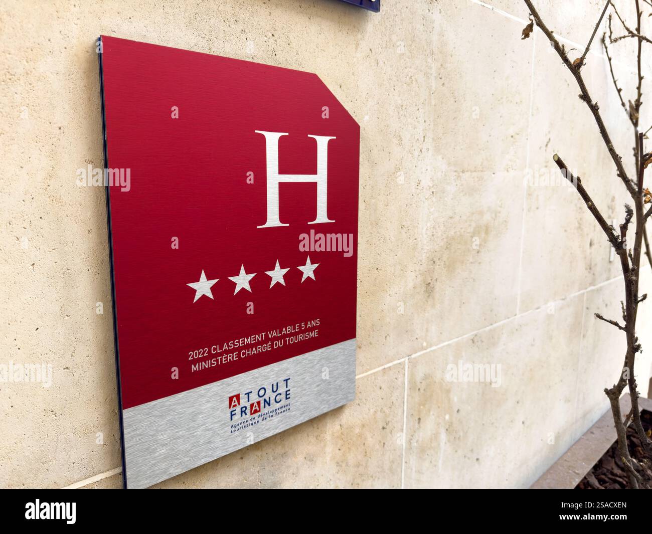 Five-star rating plaque honoring exceptional hospitality in France ...