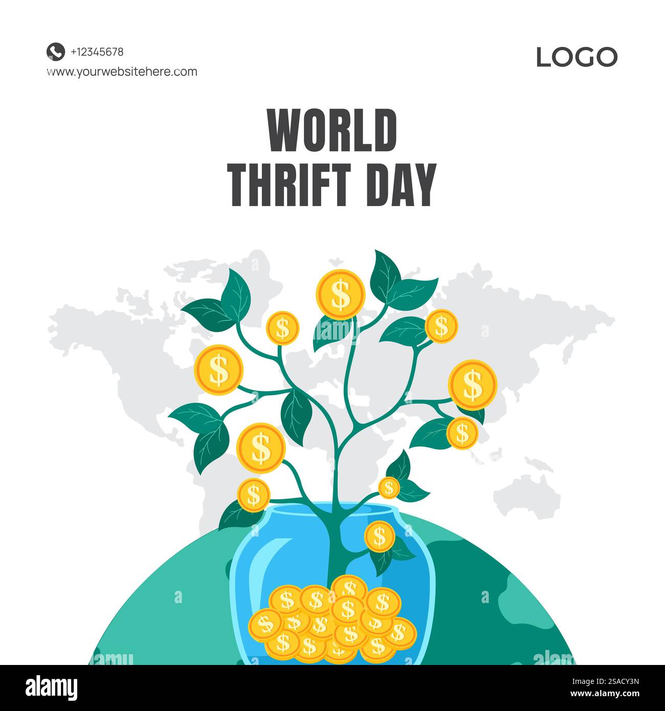 Thrift Day Social Media Illustration Flat Cartoon Hand Drawn Templates ...