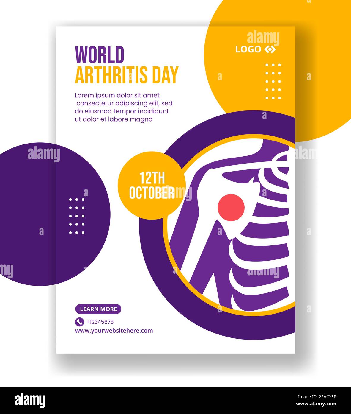 Arthritis Day Vertical Poster Flat Cartoon Hand Drawn Templates ...