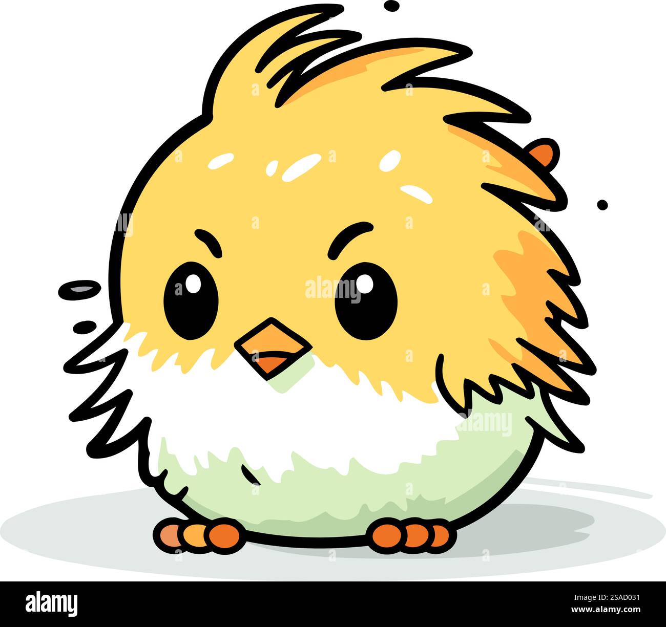 Cute little chick. Vector illustration in cartoon style. Isolated on ...