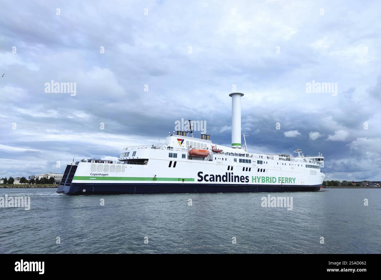 Scandlines Hybrid Ferry in Rostock Warnemuende Stock Photo - Alamy