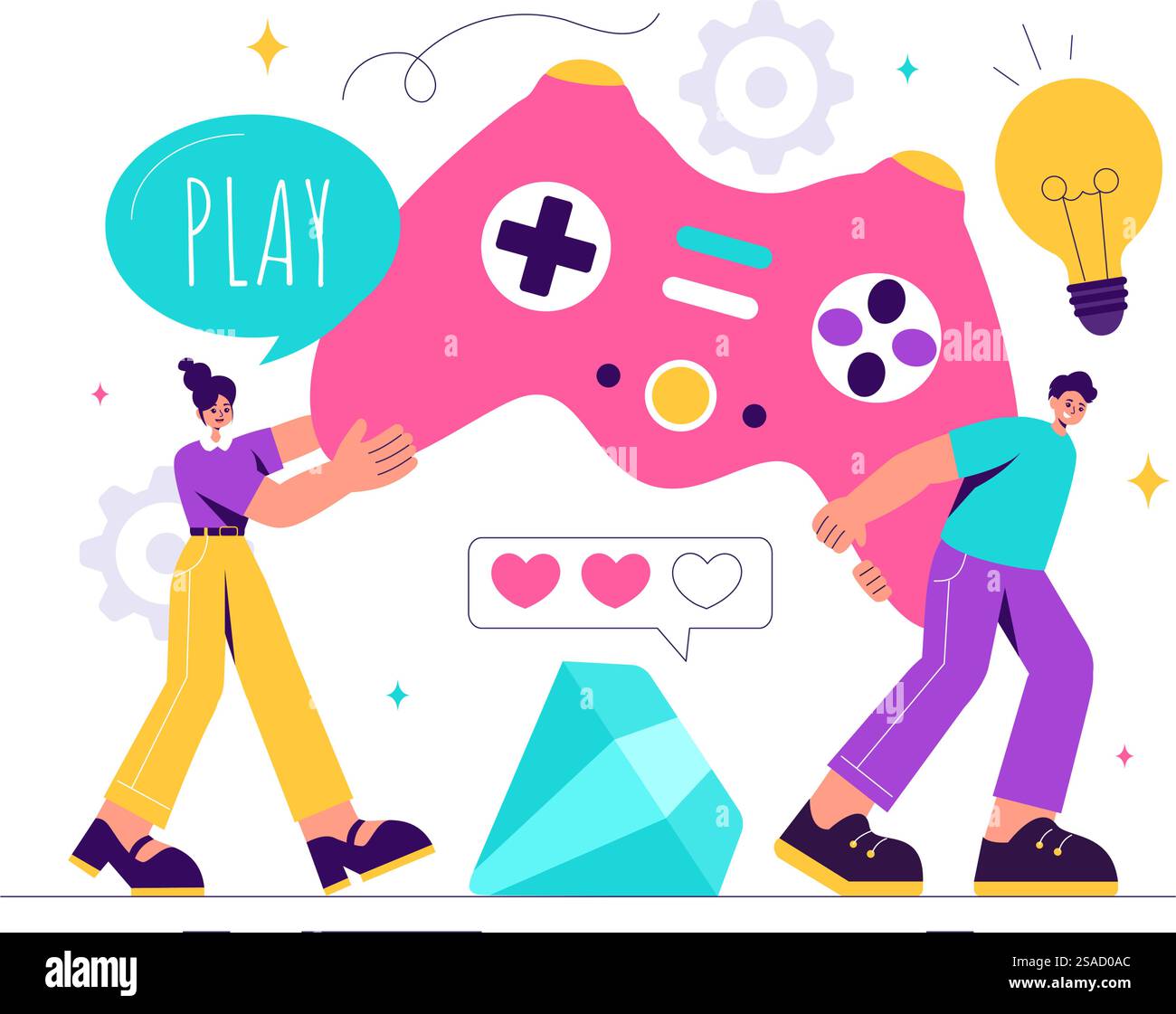 Playing video games controller in Cut Out Stock Images & Pictures - Alamy