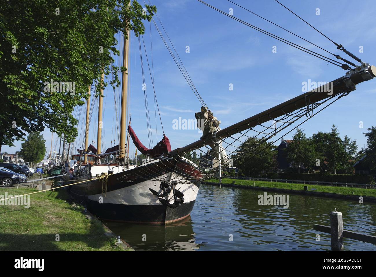 Sailing ship with jib boom, Netherlands Stock Photo - Alamy