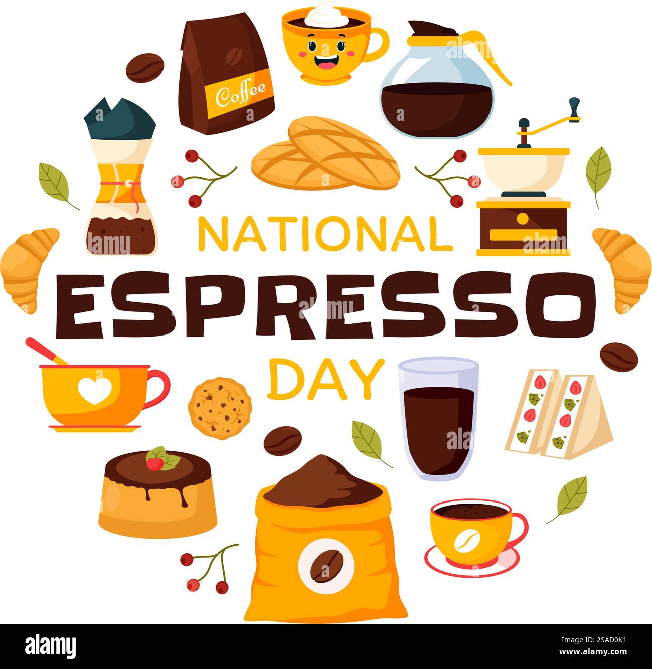 Delicious cup espresso in Stock Vector Images - Alamy