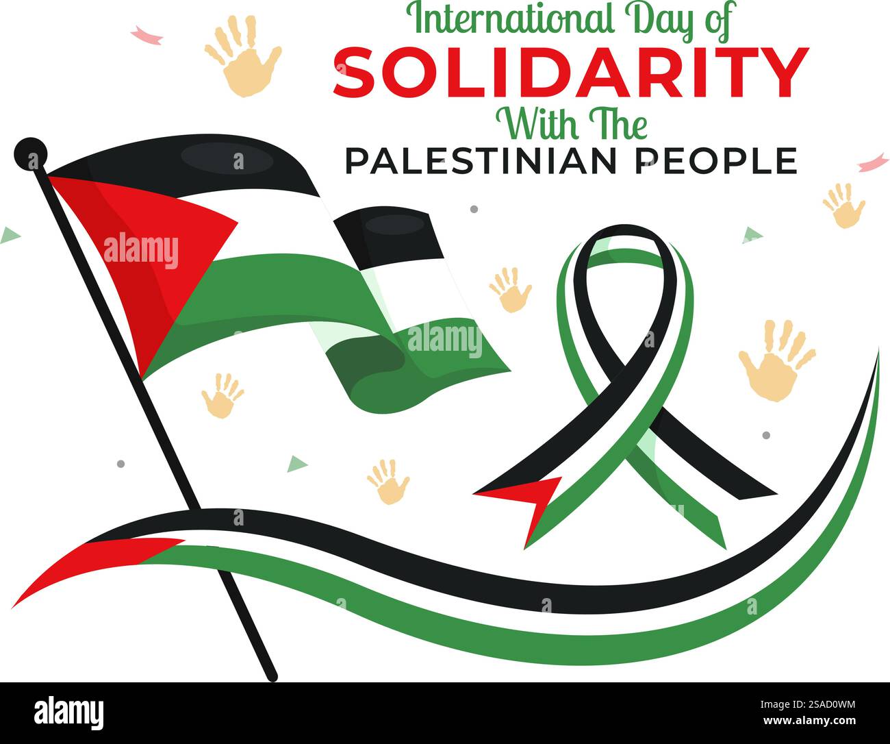 International Day of Solidarity with the Palestinian People Vector ...