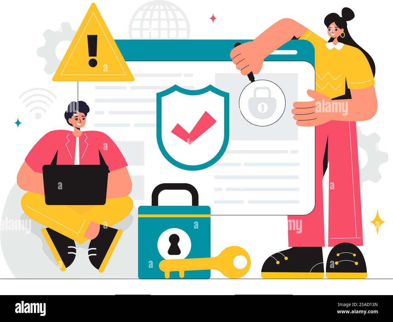 Vulnerability and Threat Management Solutions Vector Illustration ...