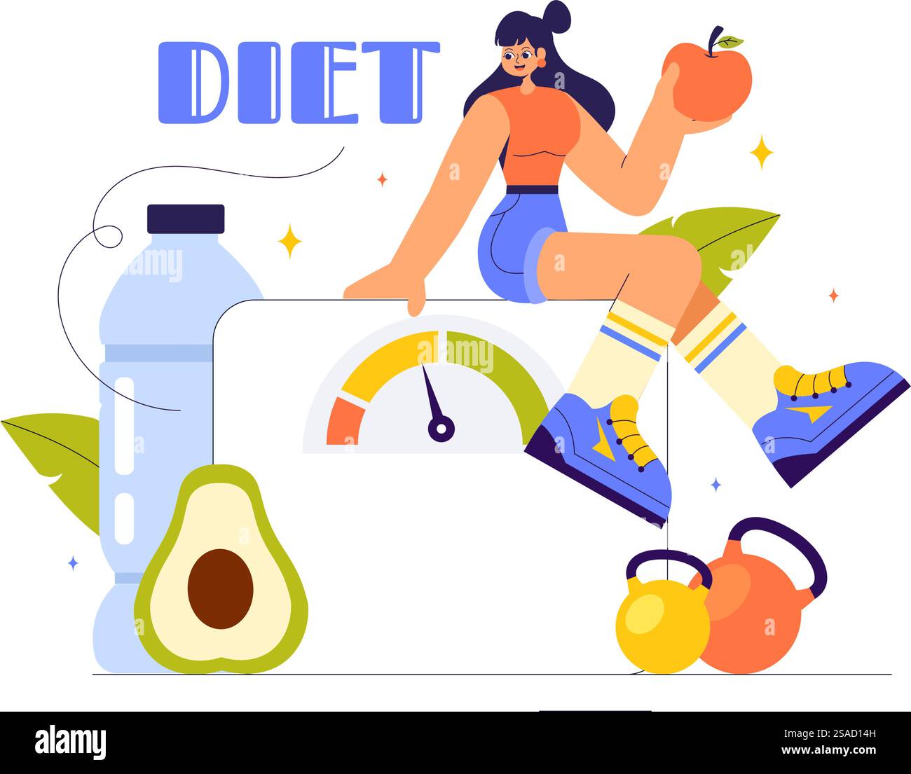 Unhealthy eating vector Stock Vector Images - Alamy