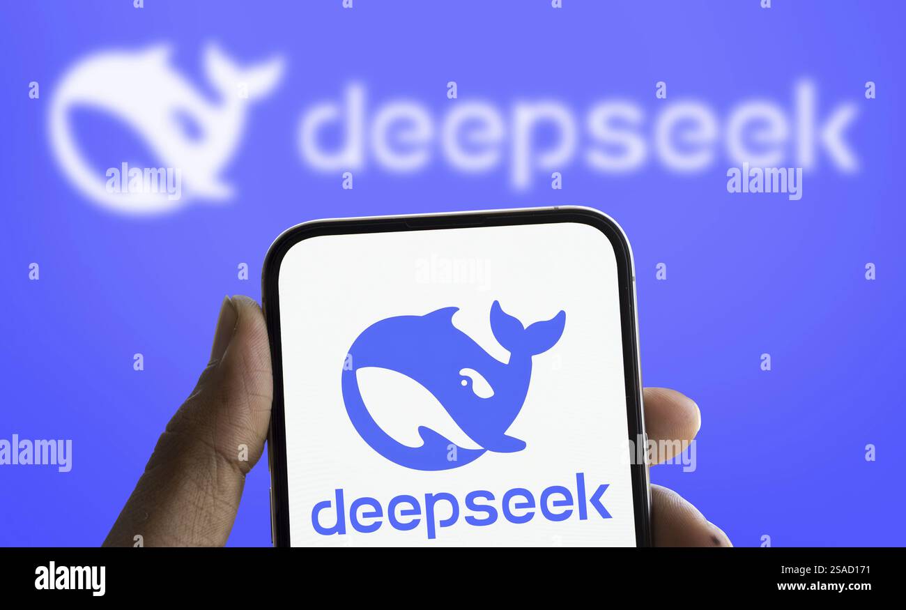 Deepseek logo is displayed on smartphone Stock Photo - Alamy
