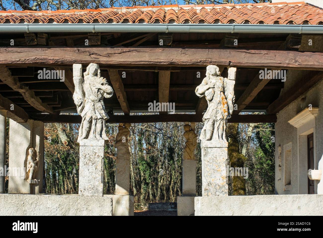 The portico of the historic 12th century Church of the Mother of God of ...