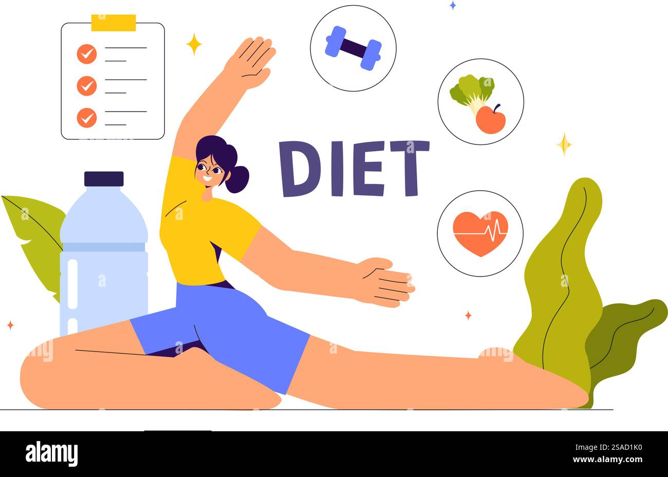Diet Vector Illustration featuring Healthy Meal Guidance for Selecting ...