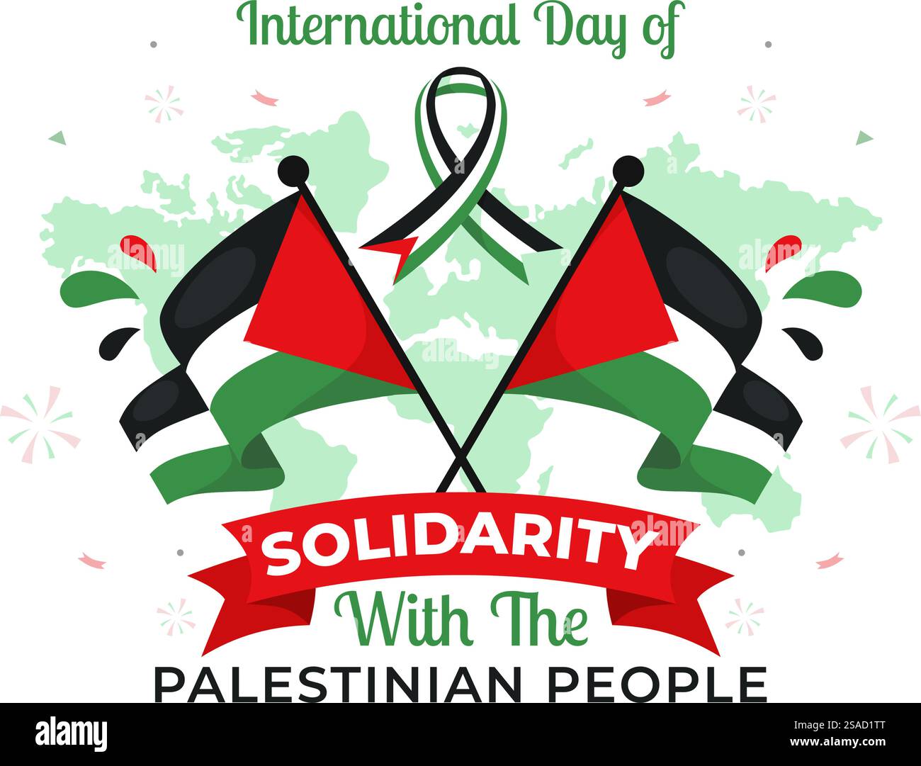 International Day of Solidarity with the Palestinian People Vector ...