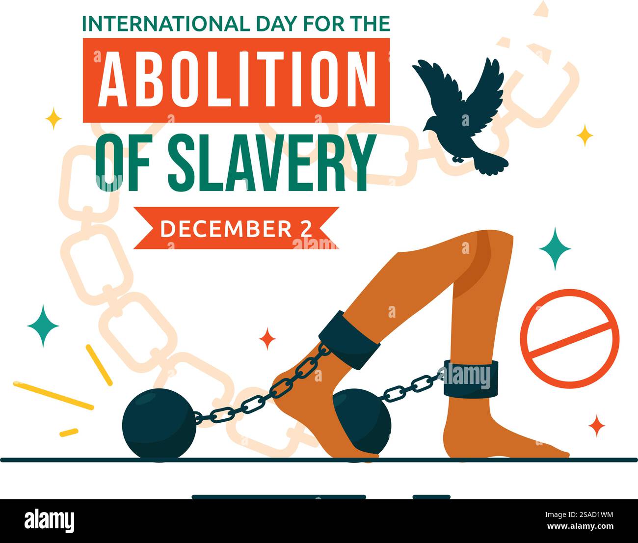 International Day for the Abolition of Slavery Vector Illustration on ...