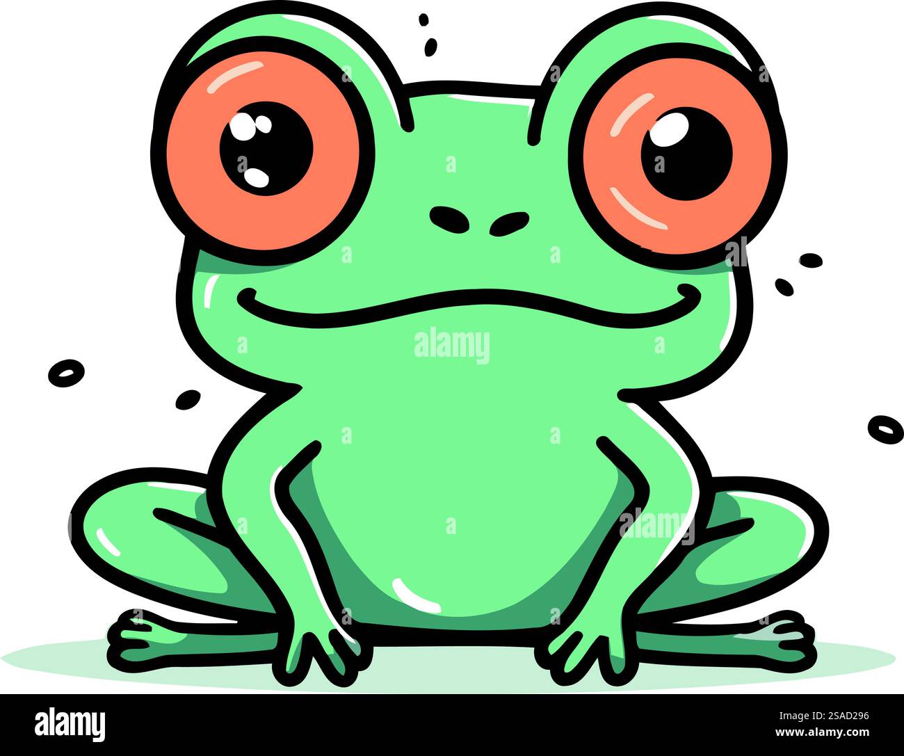 Frog. Cute cartoon character. Colorful vector illustration Stock Vector ...