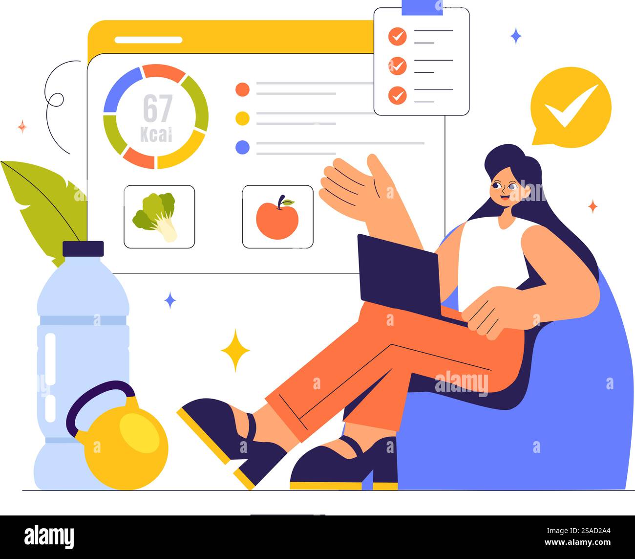 Diet Vector Illustration featuring Healthy Meal Guidance for Selecting ...