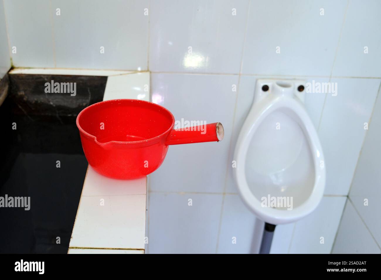 Outhouse WC restroom. Rest area rural countryside. Toilet. Tan Chau ...