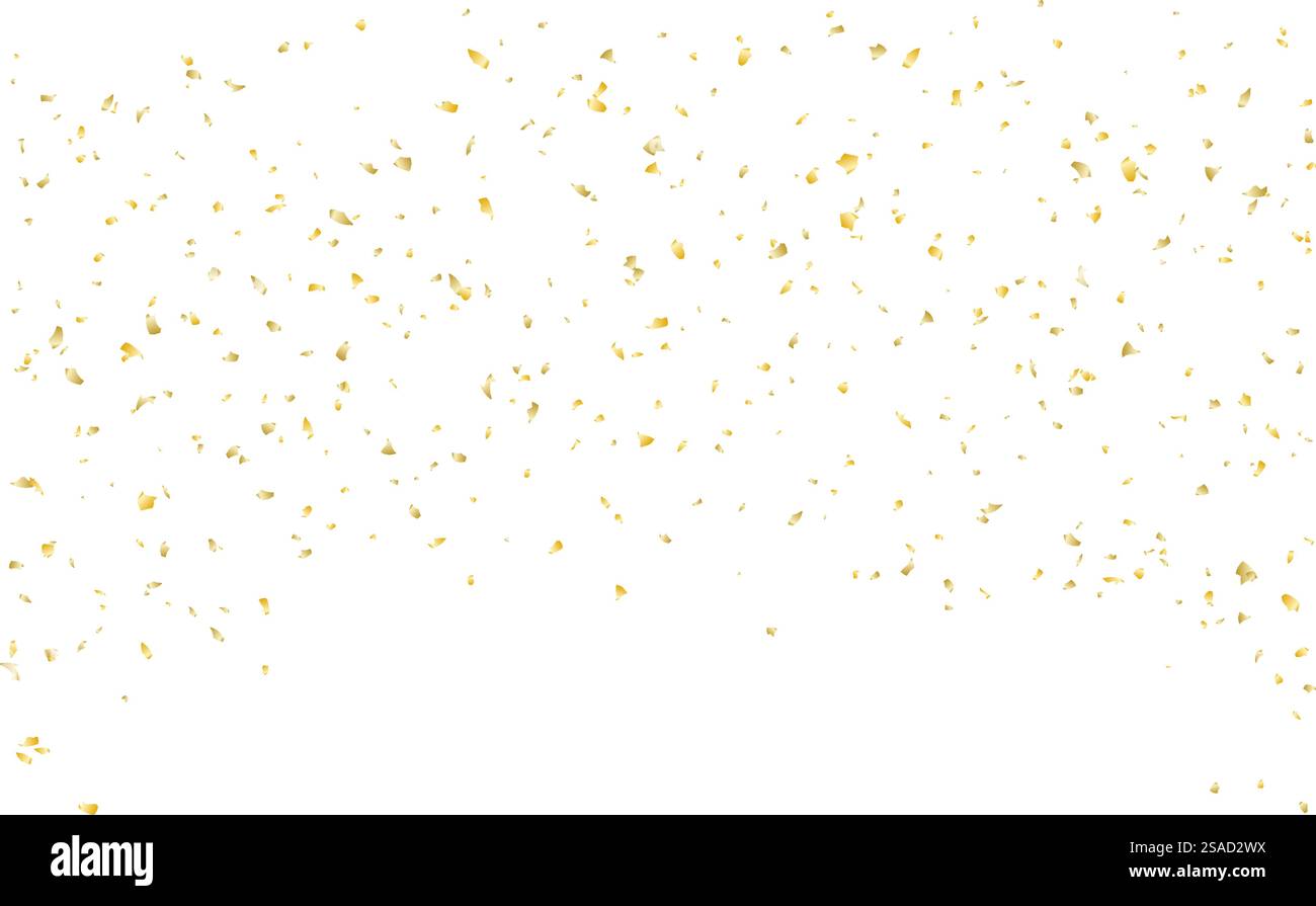 Festive golden confetti background. Vector illustration Stock Vector ...