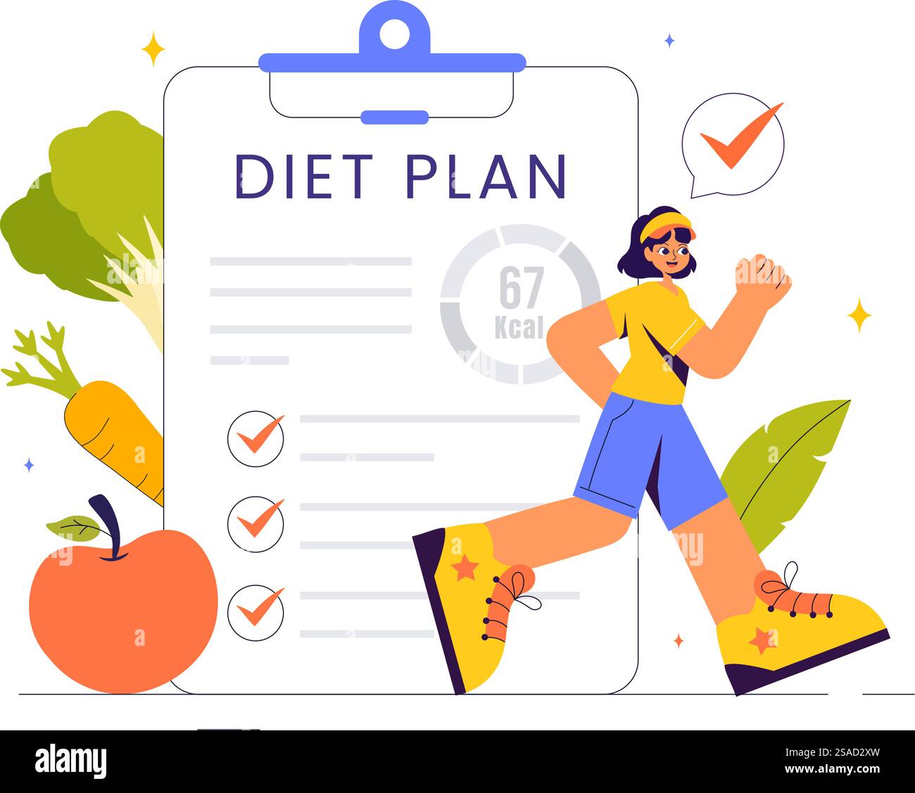 Diet Vector Illustration featuring Healthy Meal Guidance for Selecting ...
