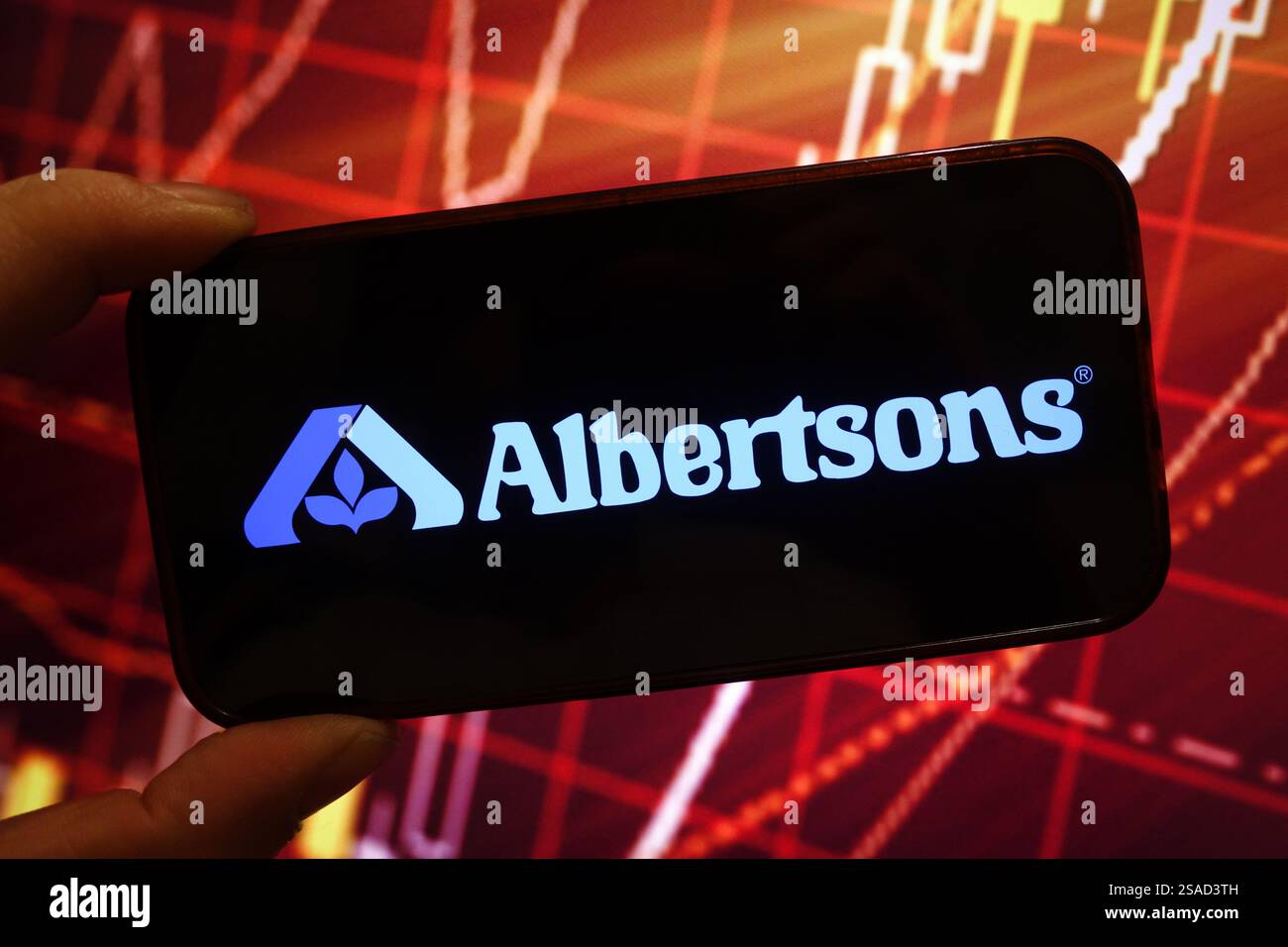 Poland. 25th Jan, 2025. In this photo illustration, the Albertsons ...