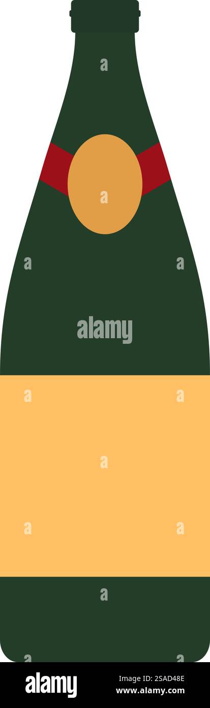 Champagne Bottle Icon. Vector illustration Stock Vector Image & Art - Alamy