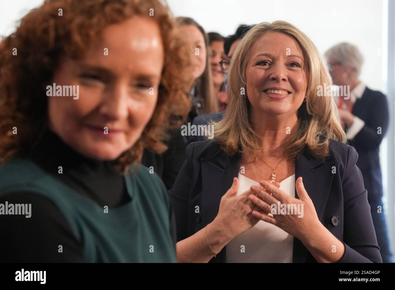 Toronto, Can. 29th Jan, 2025. Ontario NDP Leader Marit Stiles stands ...