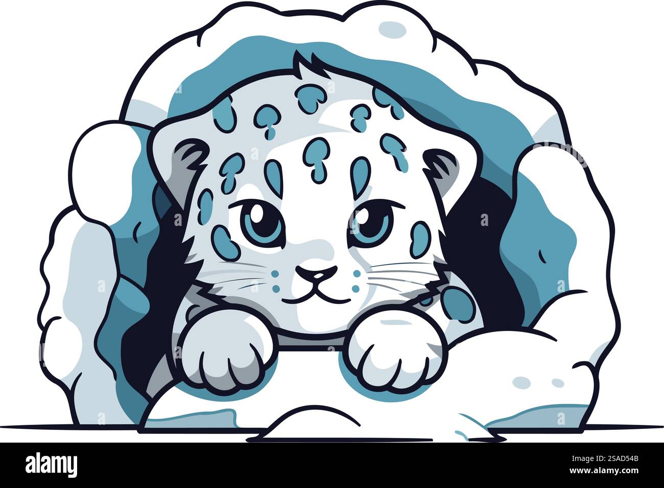 Snow leopard in Stock Vector Images - Alamy