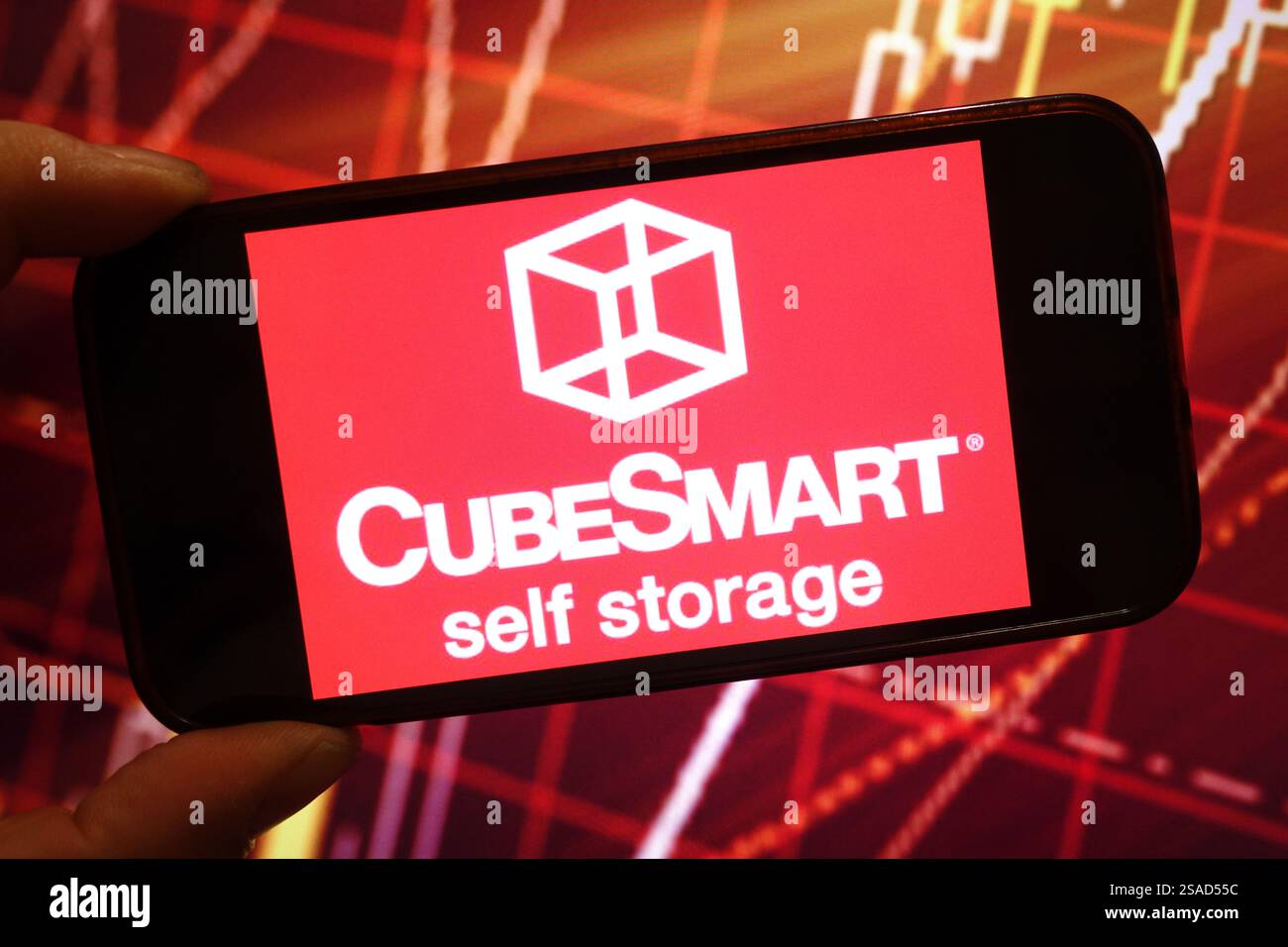 Poland. 25th Jan, 2025. In this photo illustration, the CubeSmart ...