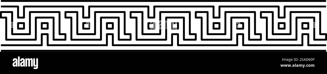 Border illustration pattern Black and White Stock Photos & Images - Alamy