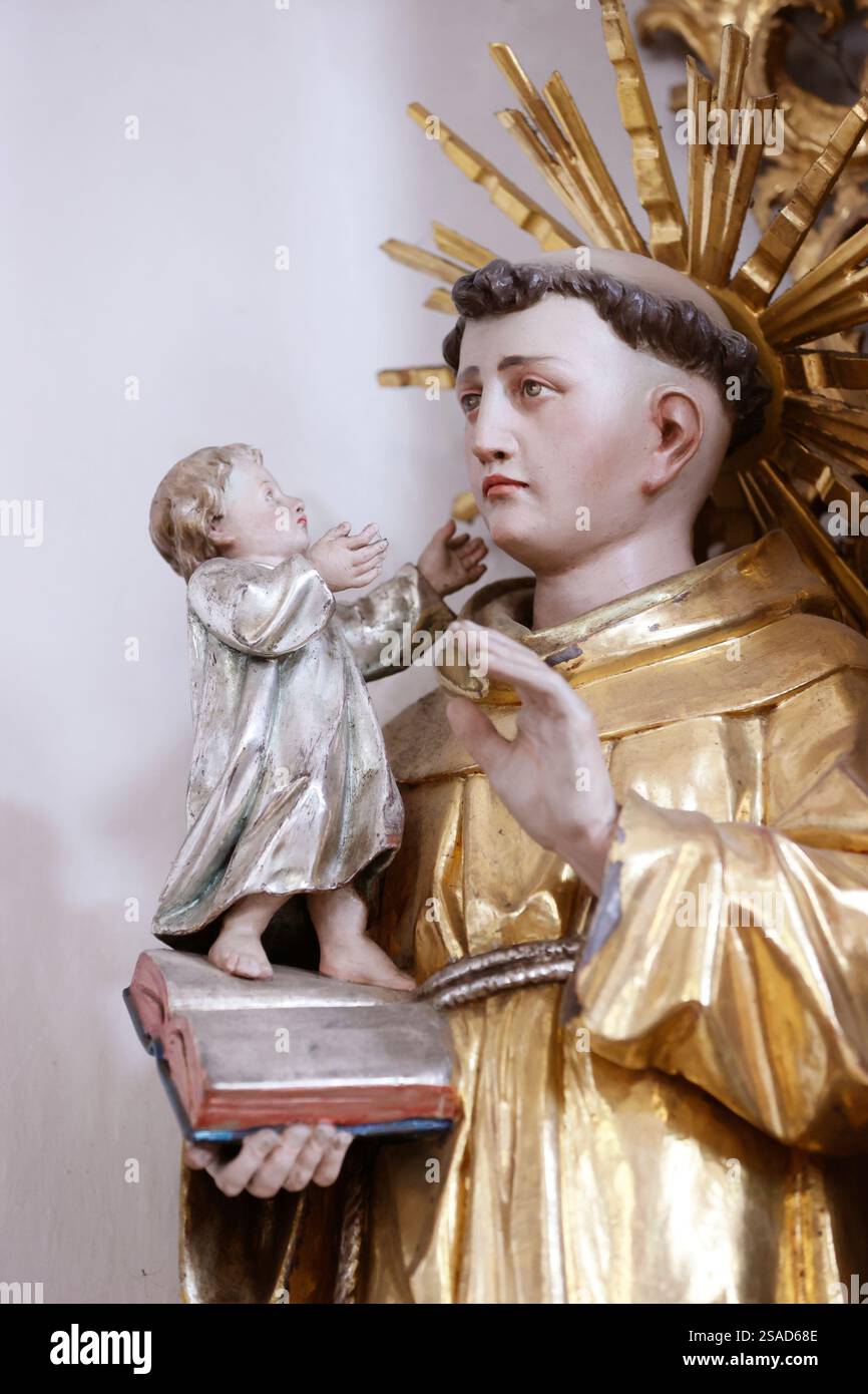 Church of St. Johann Baptist. Saint Anthony of Padua. Reidenburg. Germany Stock Photo - Alamy