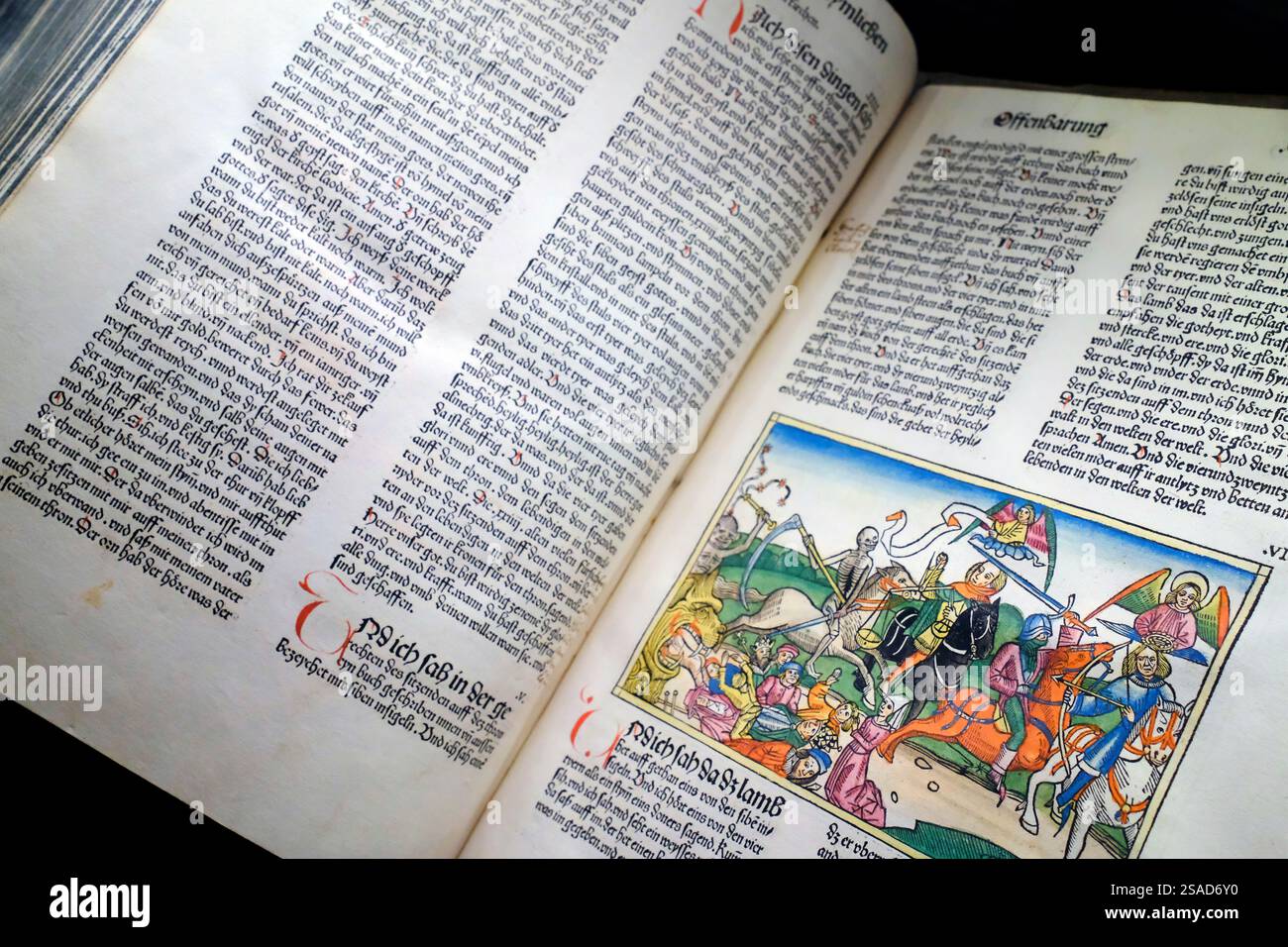The Bavarian Bible Museum. The Koberger bible. 1483. Nuremberg. Germany ...
