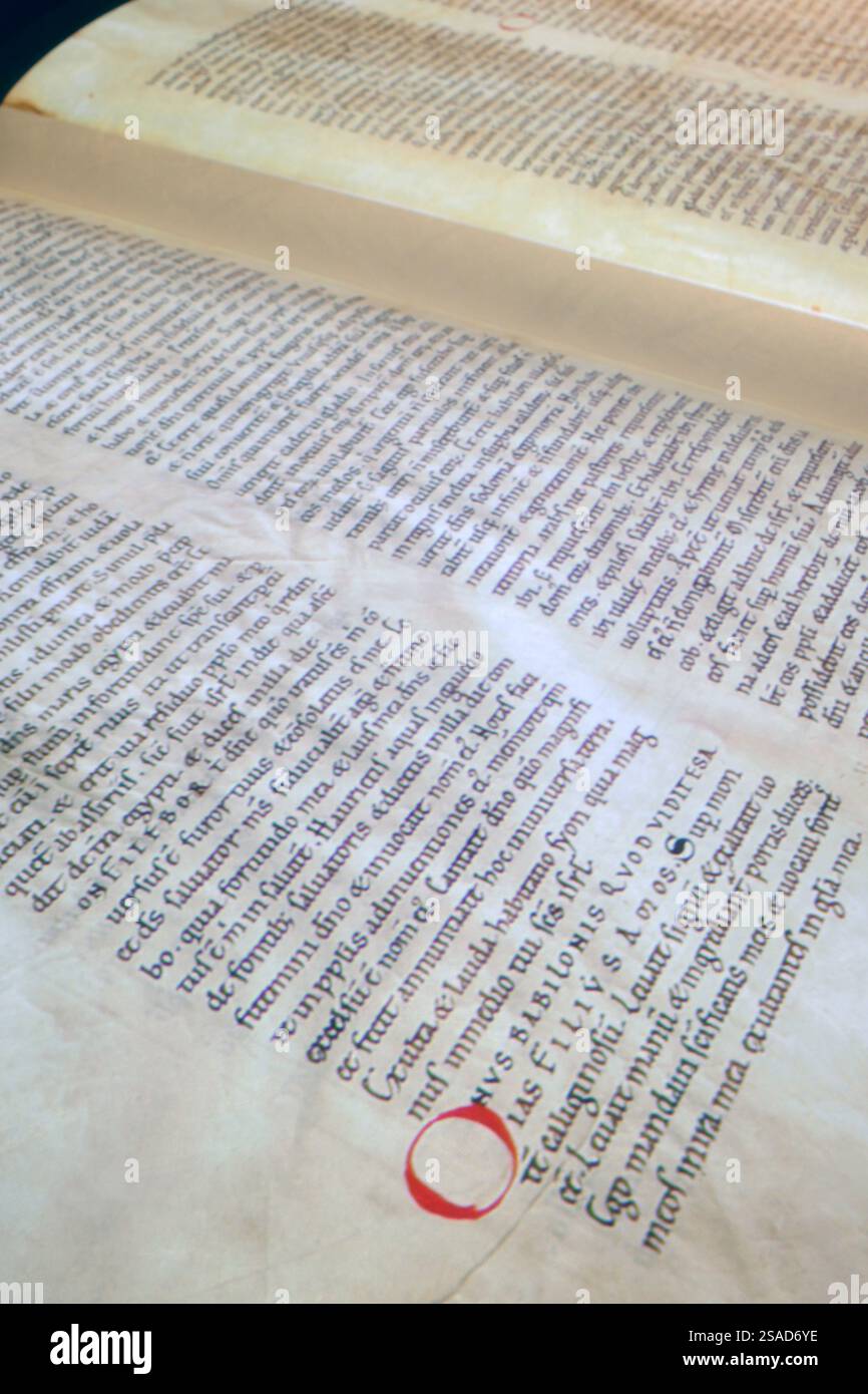 The Bavarian Bible Museum. The digital Gumbertus Bible. Measuring 67 by ...