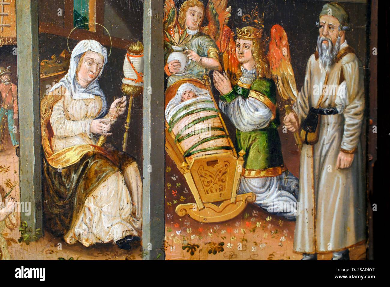 Germanisches Museum. Triptych of the Nuremberg carpenters. Nativity of ...
