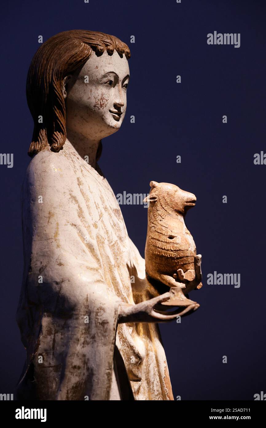 Germanisches Museum. Saint John the Baptist. Sculpture. 13 th century. Nuremberg. Germany Stock ...