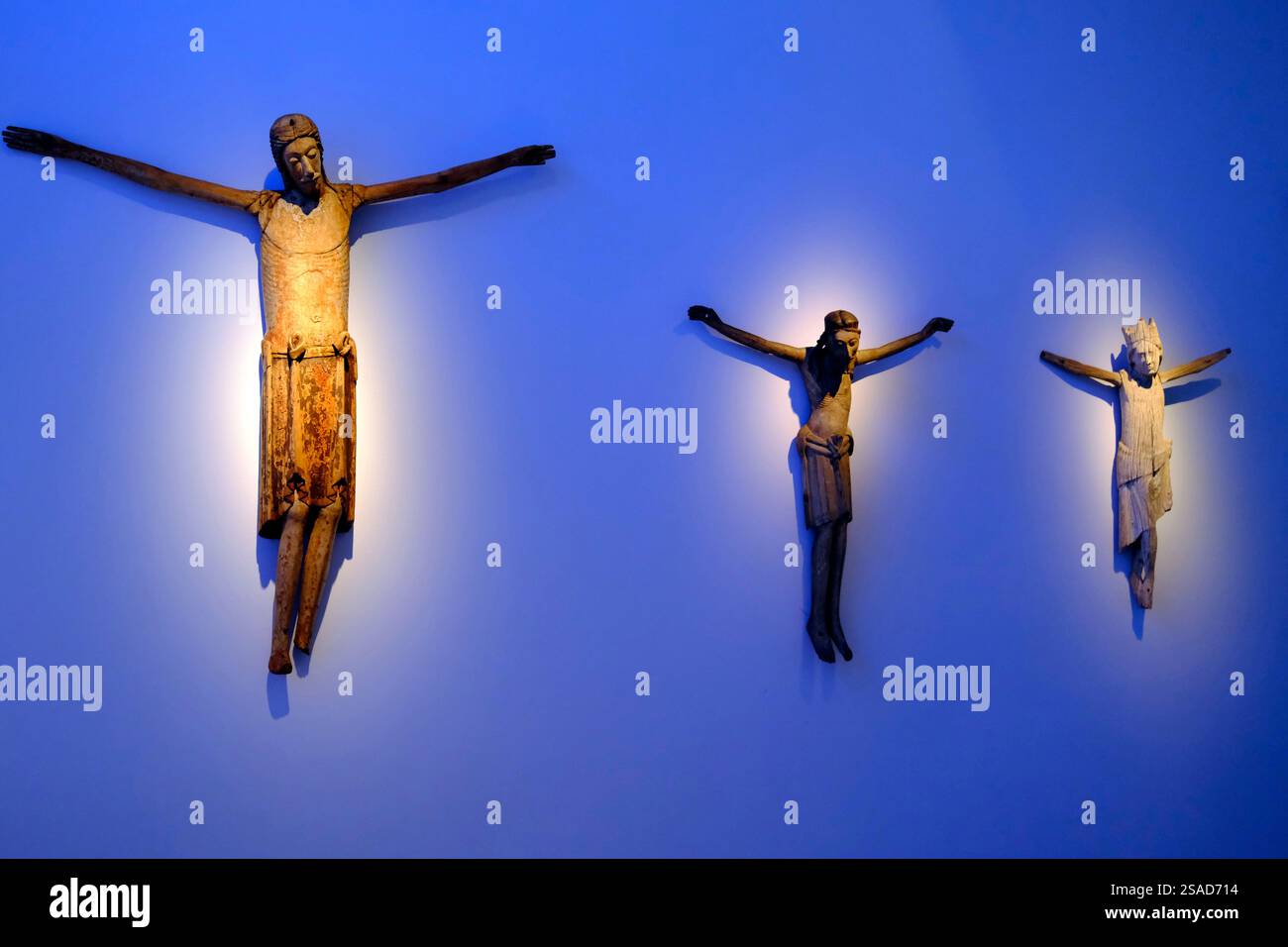 Germanisches Museum. Jesus on the cross. Crucifix. Sculpture. 12 th ...