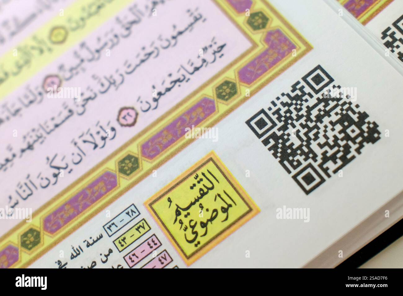 Open Quran in Arabic. Symbol of Islam Stock Photo - Alamy