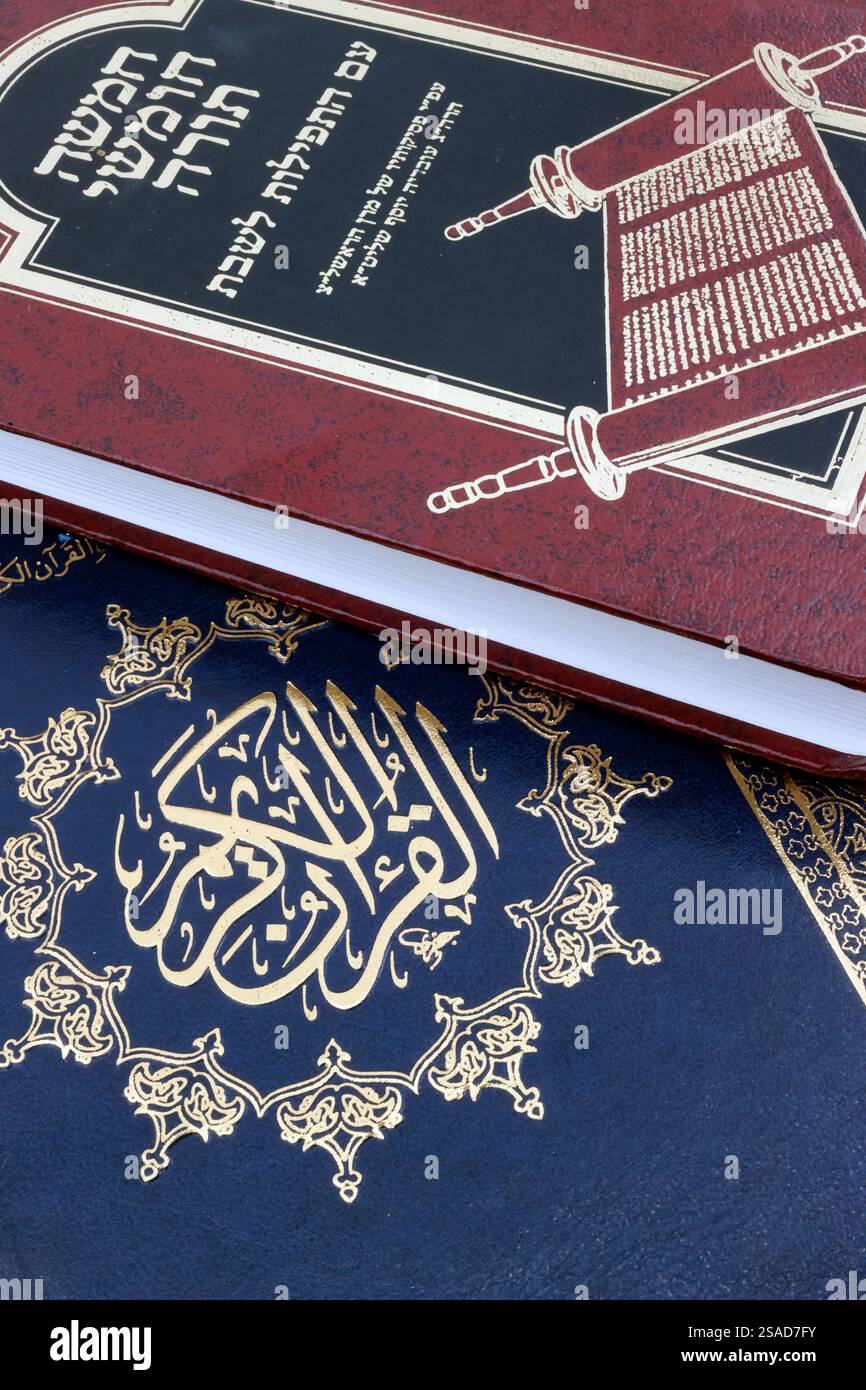 Torah in Hebrew and quran in Arabic. Relationship between Muslims and ...