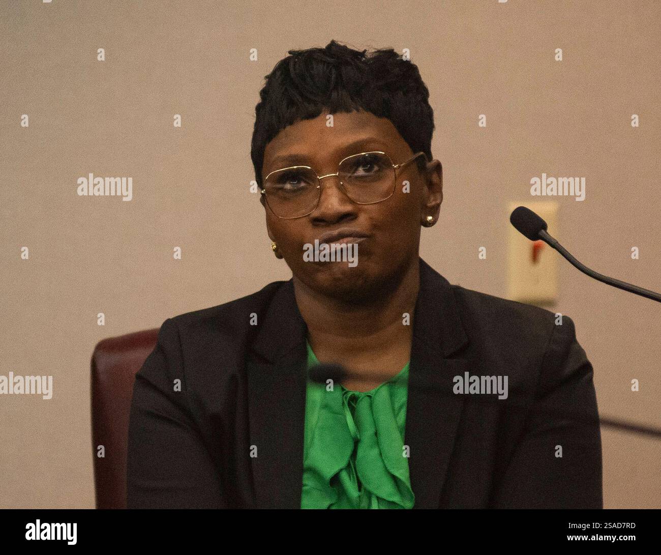 CORRECTS PHOTOGRAPHER: Wanda Cooper-Jones testifies Wednesday about ...