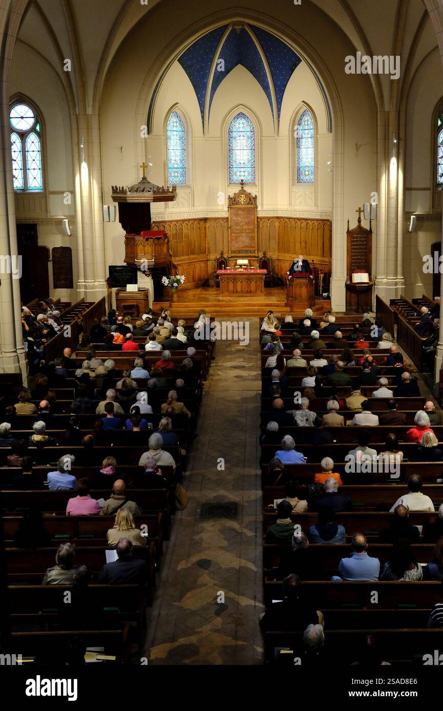 Protestant temple of Etoile. Sunday worship. Paris. France Stock Photo ...