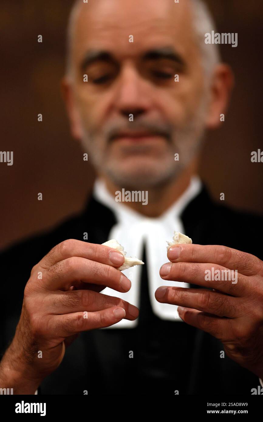 Sunday service in a Protestant church. Communion in memory of the Last ...