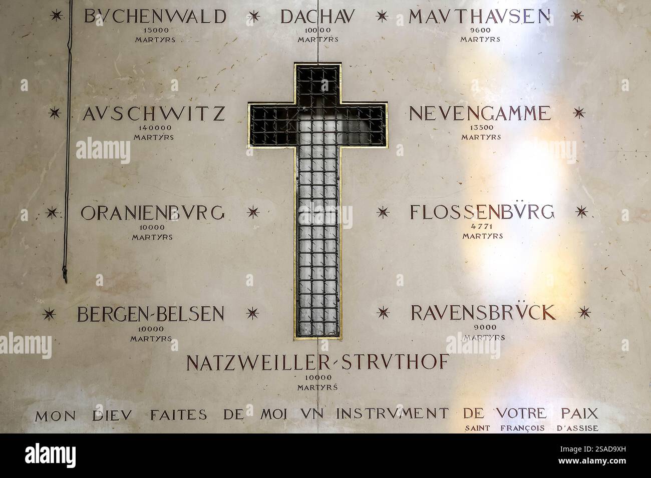 Saint Roch catholic church, Paris, France. Deportation wall ...