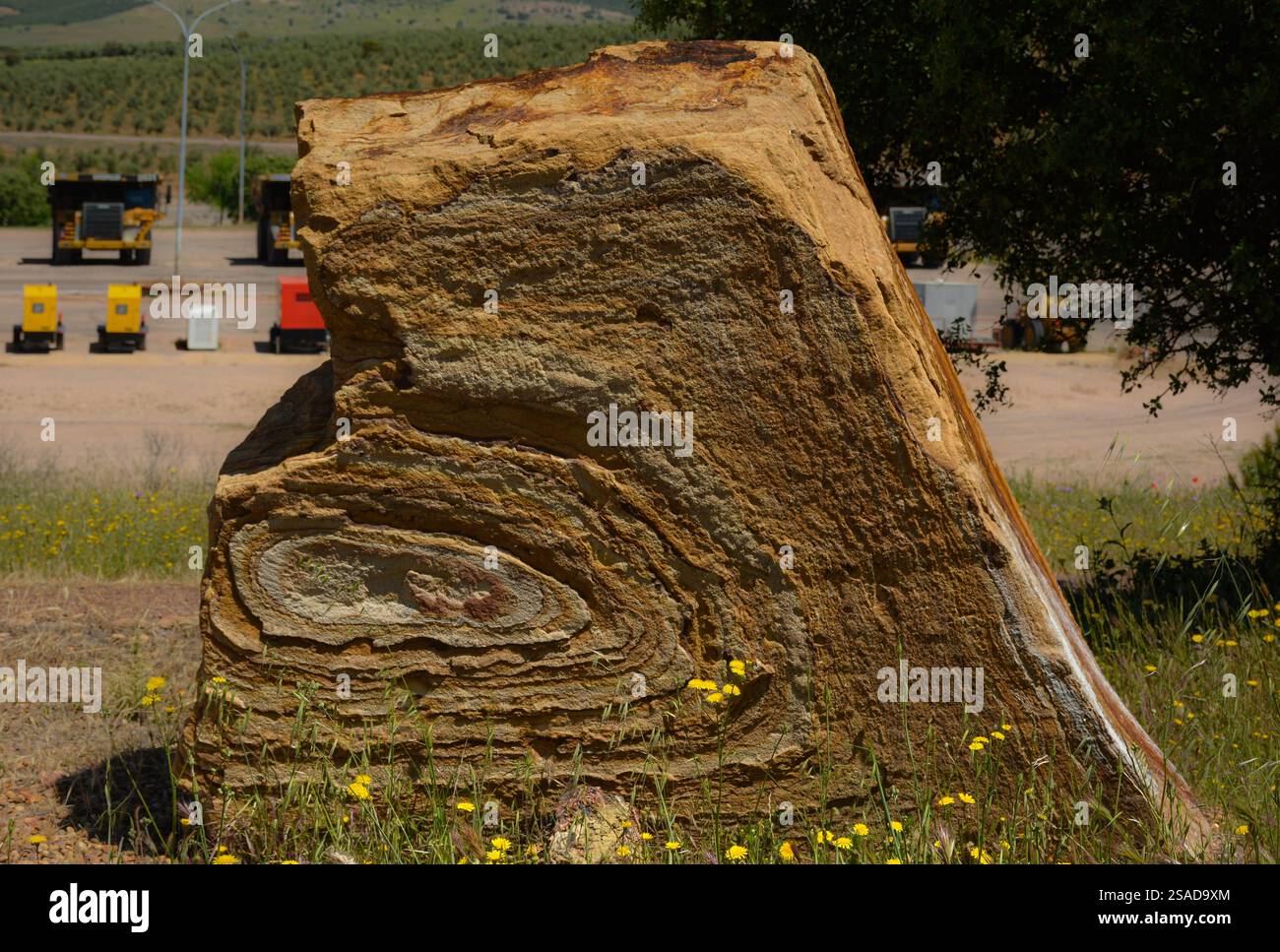 Impressive sandstone rock from the historic Emma open-cast mine in ...