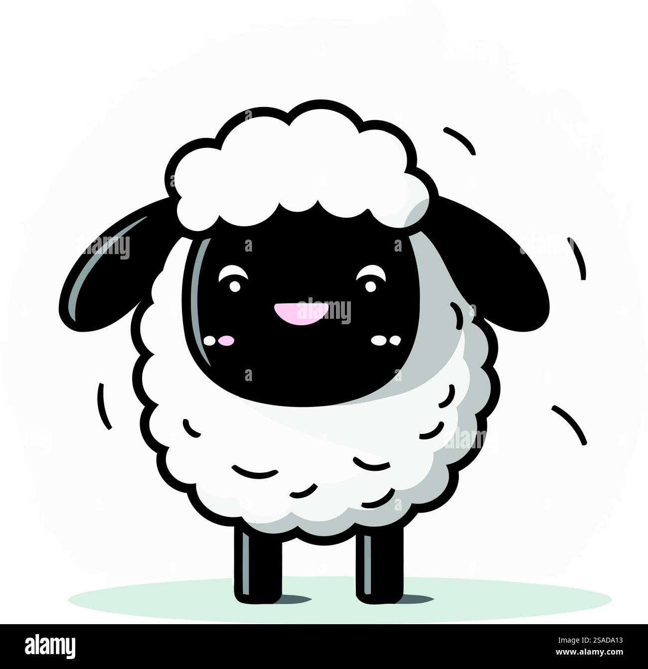 Cute sheep cartoon vector illustration. Cute sheep character design ...