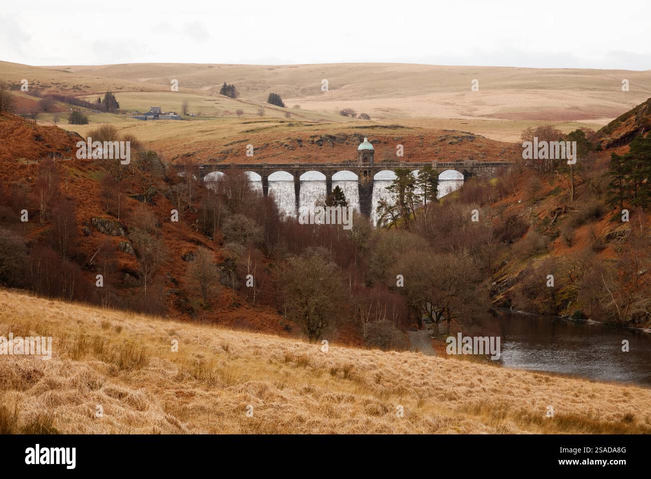 Craig Goch Dam, Elan Valley, Mid Wales, UK, 29 January 2025. The dam ...