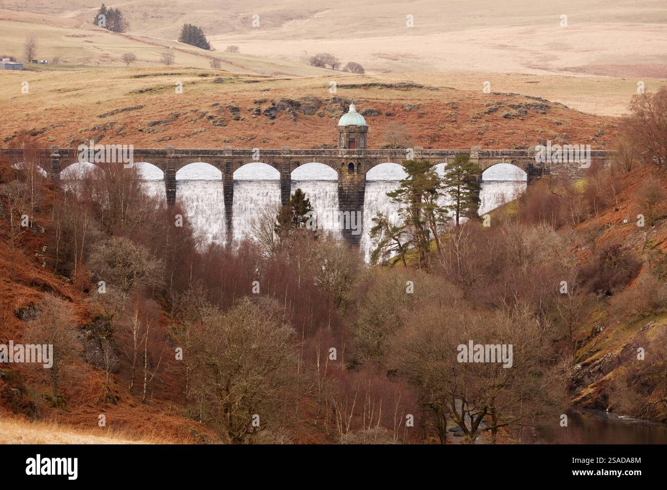 Craig Goch Dam, Elan Valley, Mid Wales, UK, 29 January 2025. The dam ...