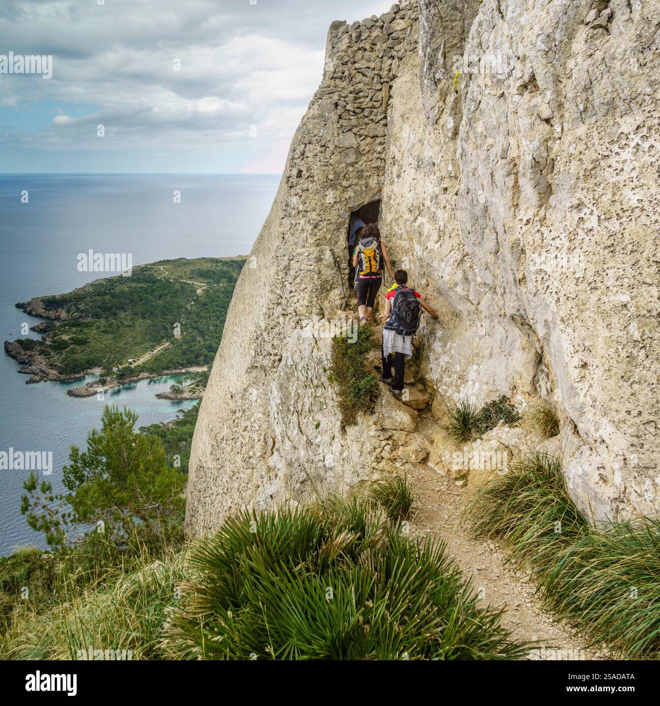 Walled passage of Sa Penya Des Migdia, 17th century, Alcudia, Mallorca ...