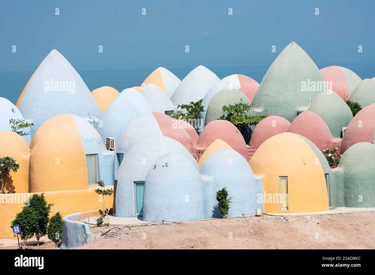 Colourful resort, Hormoz Island Stock Photo - Alamy