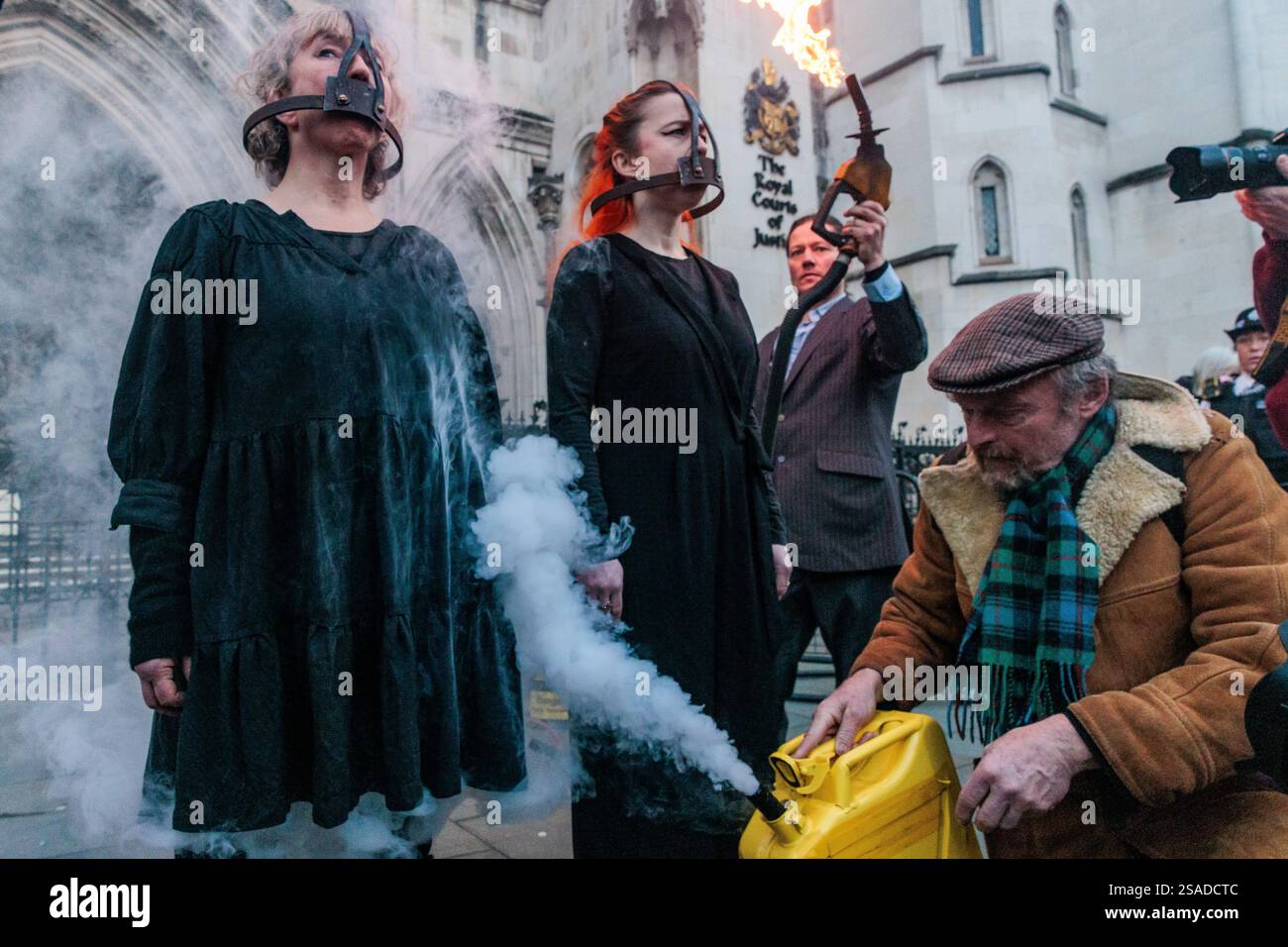 London, UK. 29th January, 2025. Two women are pictured wearing Scold’s ...