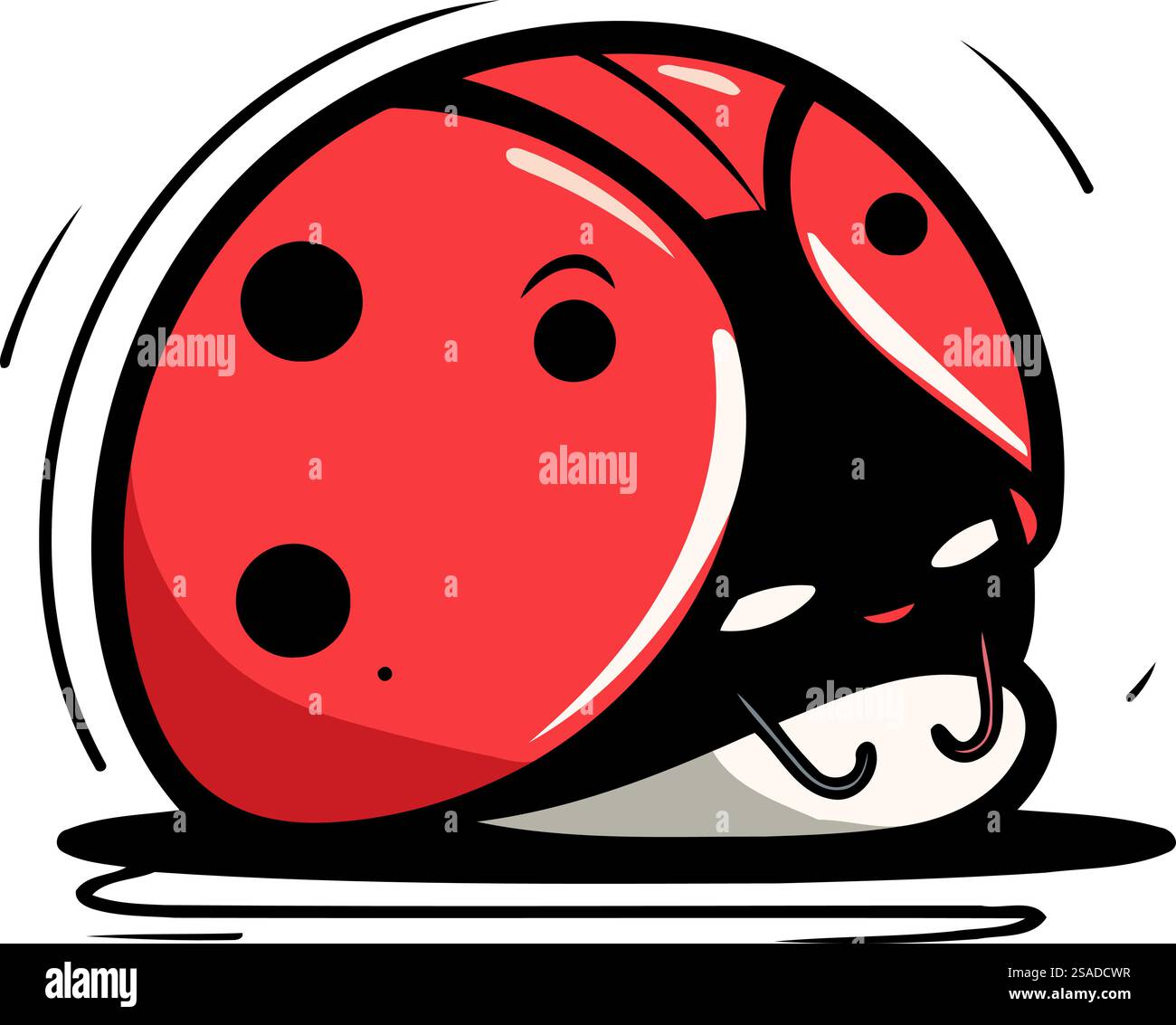 Illustration of a Cute Ladybug Cartoon Mascot Character Stock Vector ...