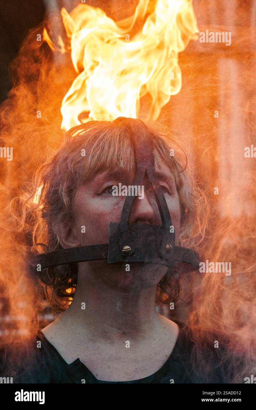 London, UK. 29th January, 2025. A woman is pictured wearing a Scold’s ...