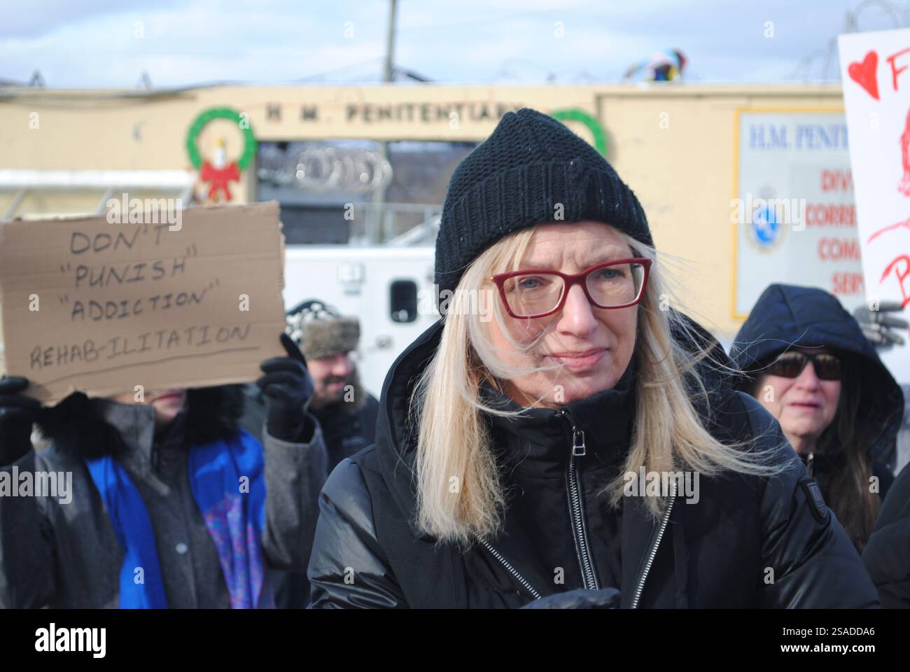 Beverley Murphy speaks to reporters outside Her Majesty's Penitentiary ...