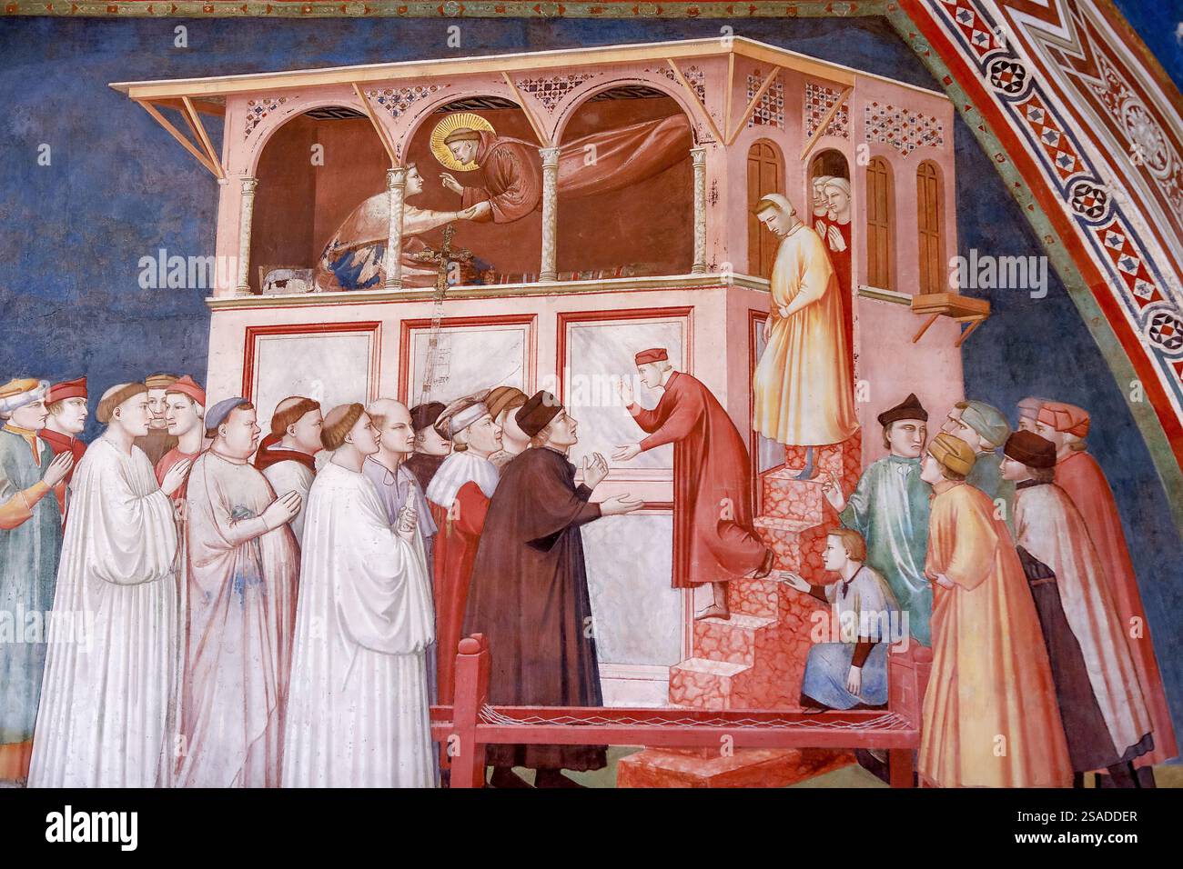 Basilica of Saint Francis of Assisi, Umbria, Italy. Lower church fresco ...